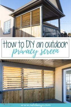 How to make an outdoor privacy screen | NeliDesign