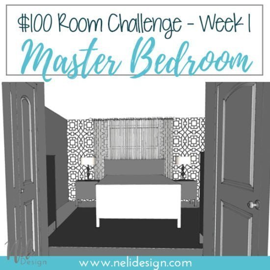 Master Bedroom makeover / $100 Room Challenge / Week 1 - NeliDesign