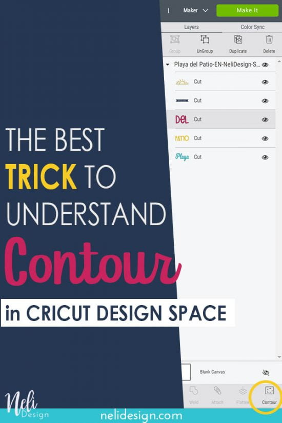 How to use Contour in Cricut Design Space - NeliDesign