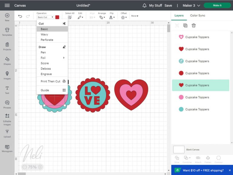 How to fill a shape with a pattern and upload new patterns in Cricut ...